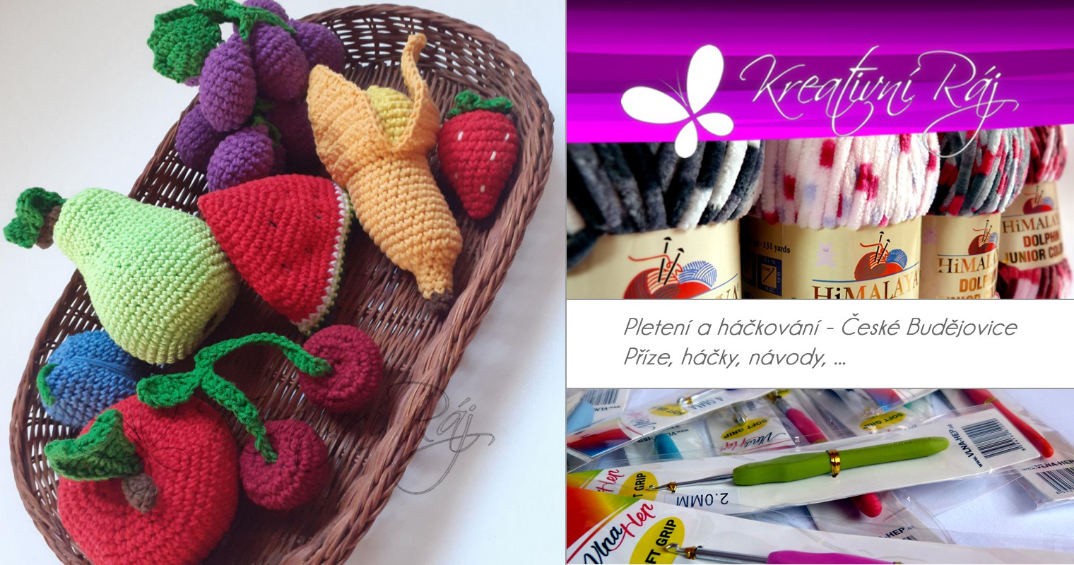 Návod - háčkované ovoce, 8 ks | Kreativní Ráj - příze, pletení ...